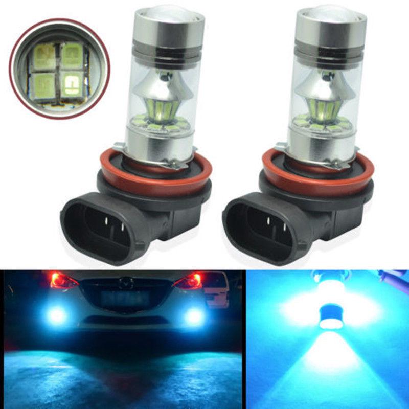Buy 2pcs H11/H8 100W LED 8000K ICE Blue Projector Fog Driving Car Lamp ...