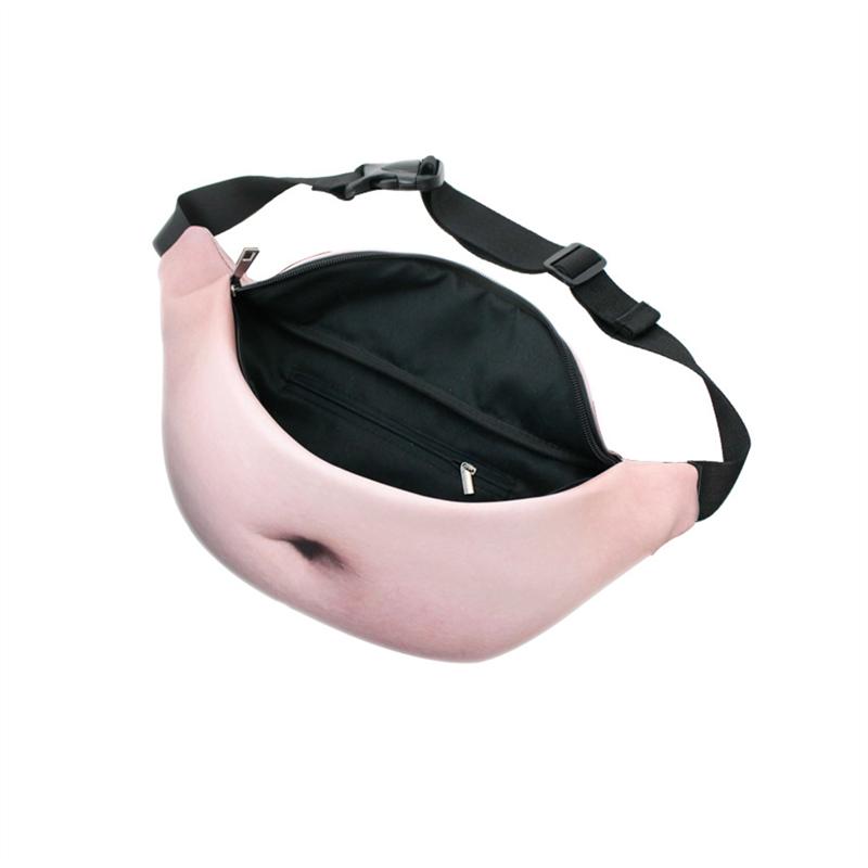 Buy Unisex 3D Fake Beer Belly Muscle Bum Waist Pack with Zipper ...
