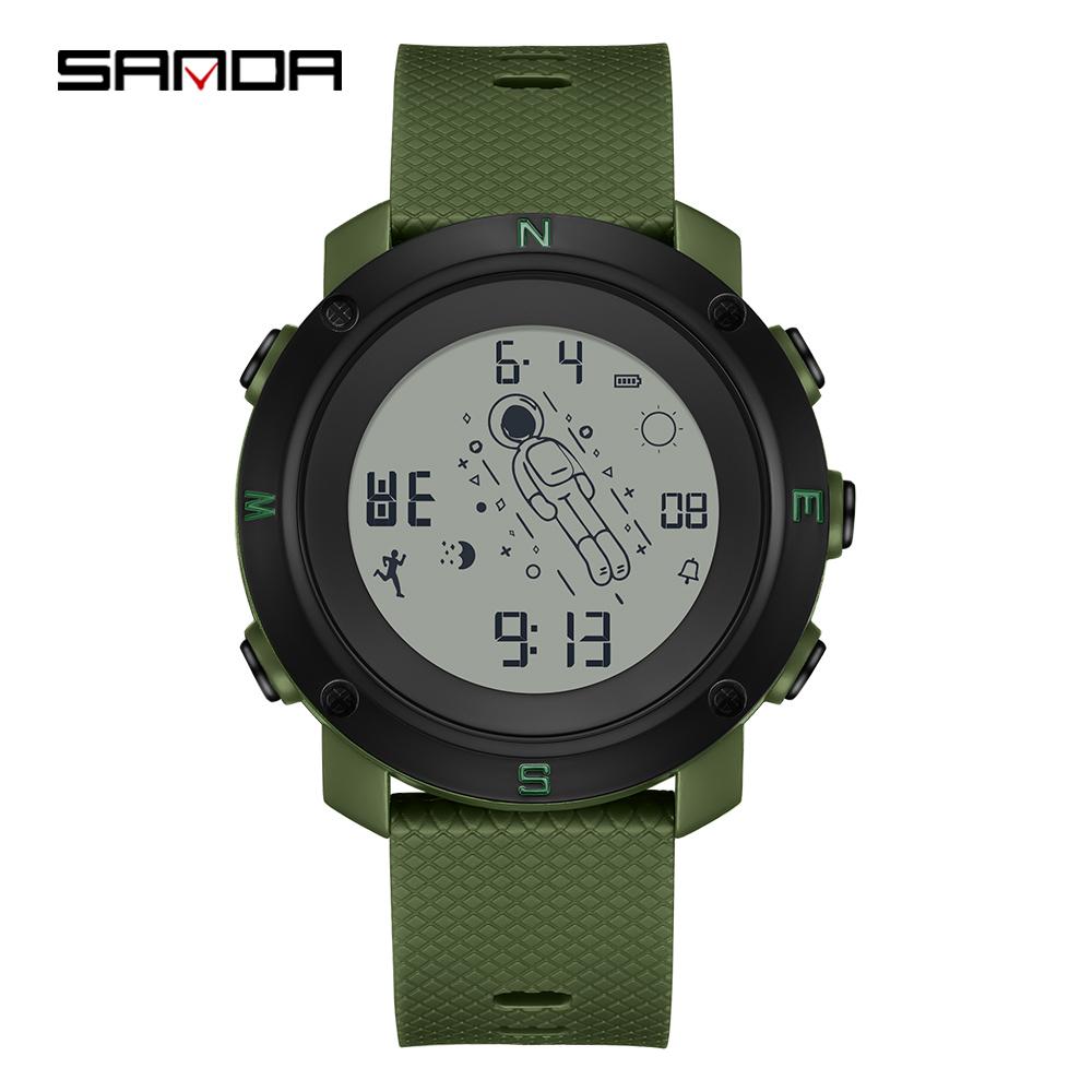 Buy SANDA Luminous Men Sport Watch High-end Silicone Strap Military ...