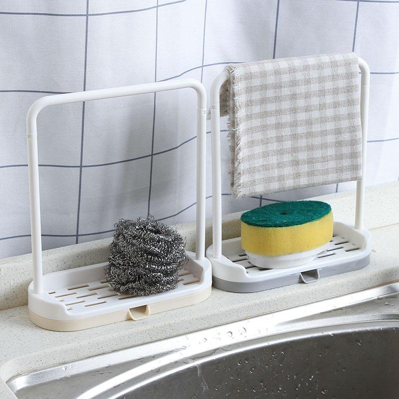 Kitchen Towel Rack Rag Bathroom Sponge Soap Rack Household Towel Rack ...