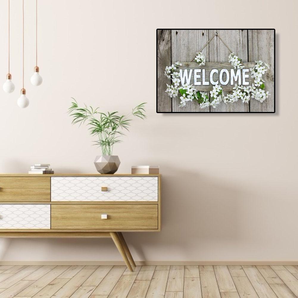 Buy 5D DIY Full Drill Diamond Painting Welcome Embroidery Mosaic Kit ...