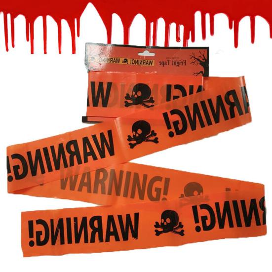 Buy 1 Roll Beautiful Appearance Halloween Warning Tape Props Danger ...