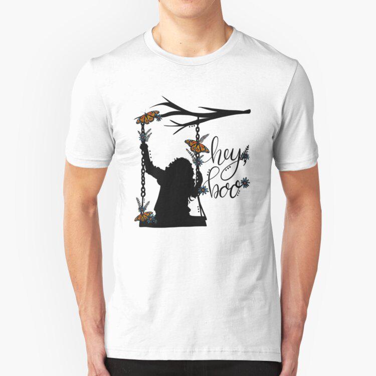 Buy To Kill A Mockingbird Inspired Silloette Hey Boo Cotton White Tees ...