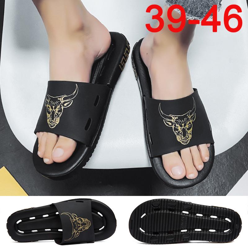 New Fashion Men Slippers Summer Plastic Non-slip Bathroom Indoor Bath ...