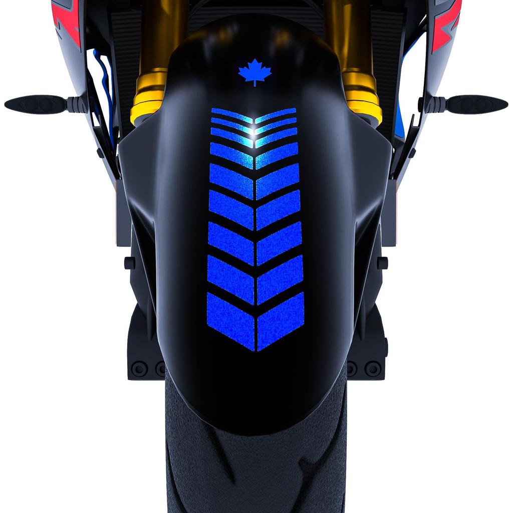 2 Pieces Sport Design Motocycle Mudguard Reflective Blue Mudguard ...