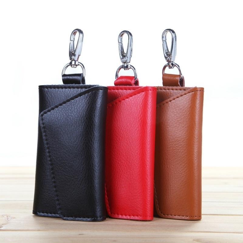 Key Wallets Women Men Key Purse Bag Holder Housekeeper Unisex Solid ...