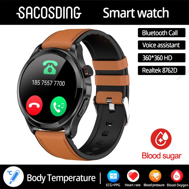 Cheap SACOSDING 2023 AMOLED ECG+PPG Bluetooth call Blood Pressure Sport ...