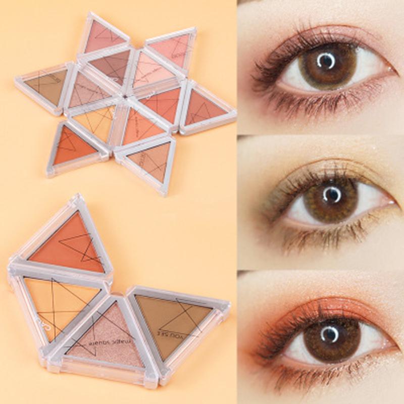 Folded Four-color Magic Eye Shadow No Flying Powder Pearl Matte ...