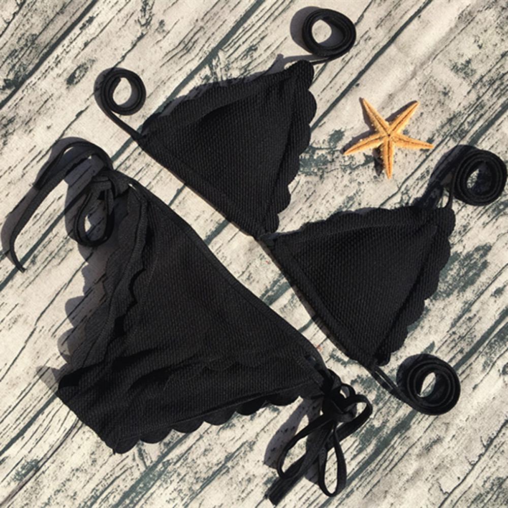 Buy Women Sexy Push-Up Padded Bra Beach Halter Bikini Set Swimsuit ...