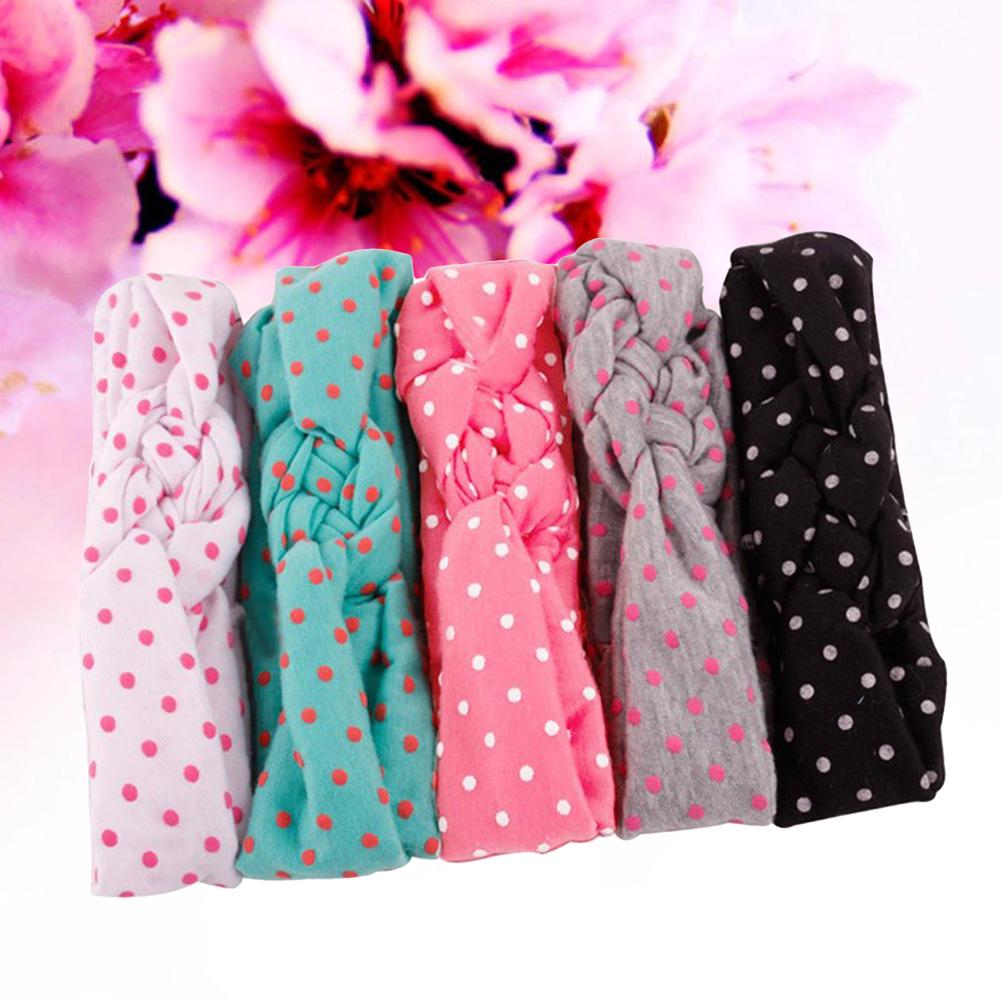 Buy 5pcs Kids Headbands Cross Stretchy Soft Head Wrap Hair Accessories ...