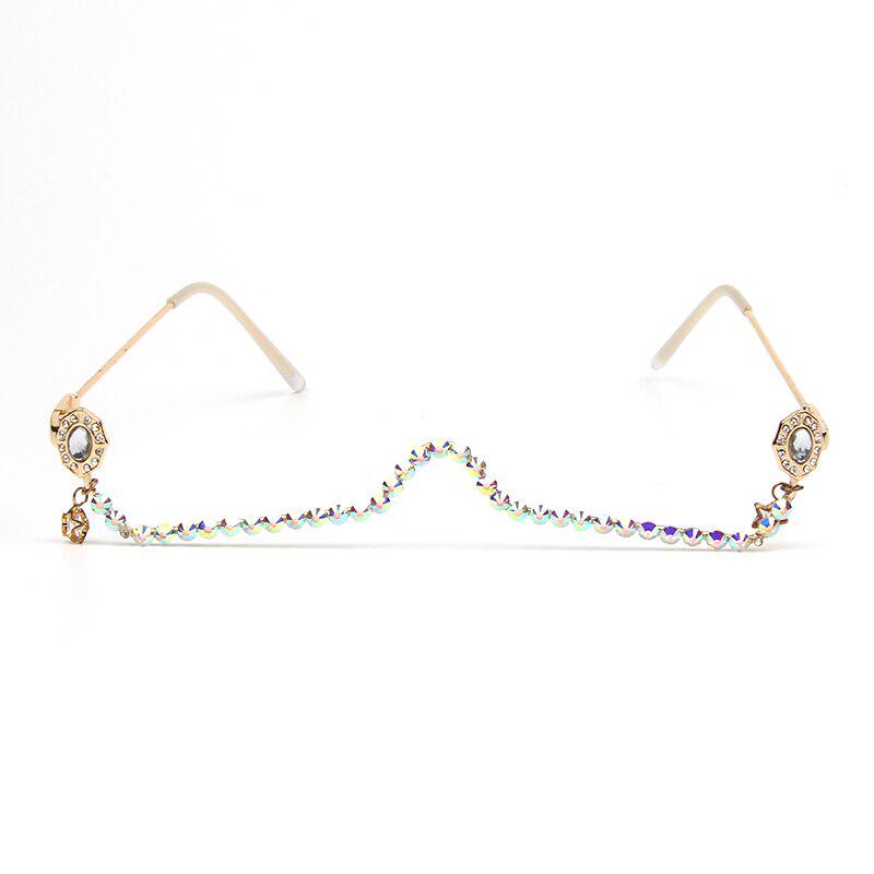 Buy Half Frame Glasses Frame Women Female Diamond Ladies Shades ...
