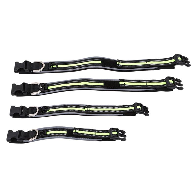 Buy Outdoor Reflective Nylon Pet Collars Hanging Hole Adjustable Night ...