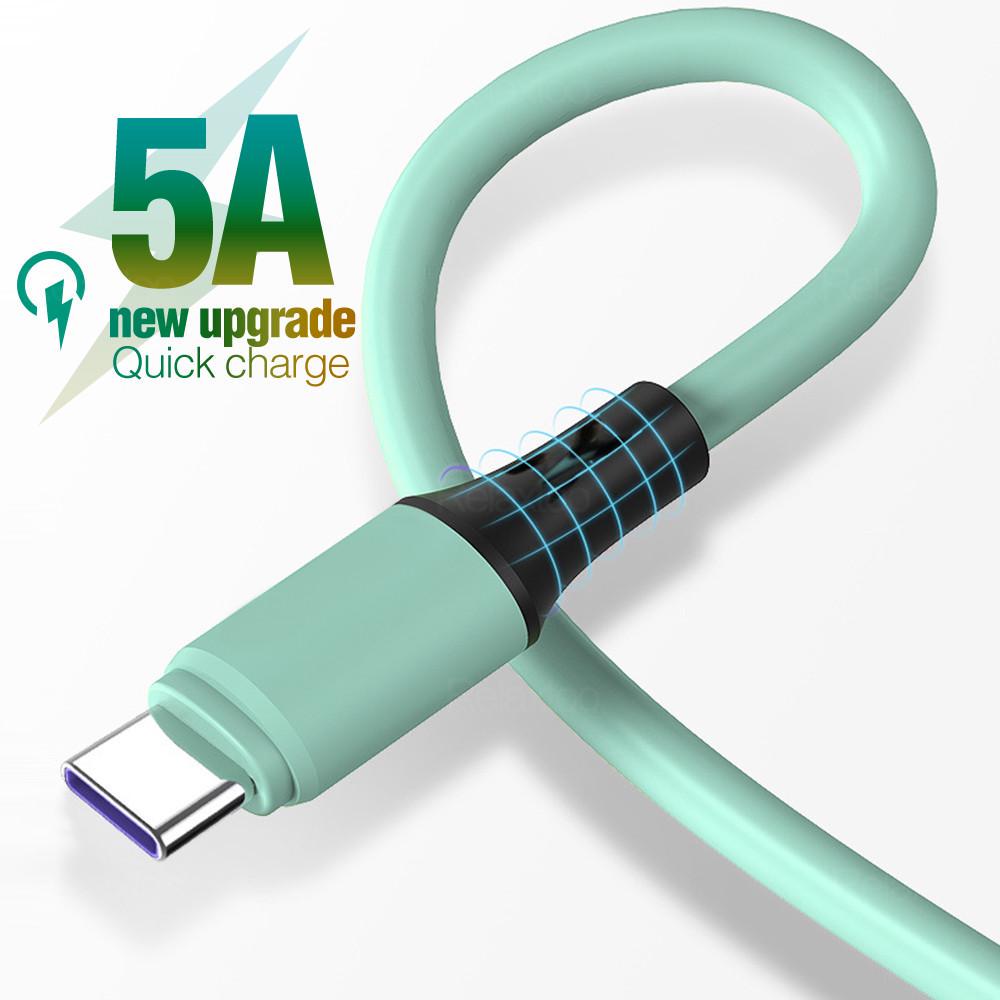 Liquid Silicone Micro USB Cable Fast Charging Data Wire Cord 1.2m Type ...