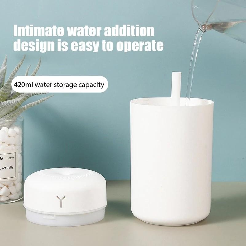 Buy 420ml Mini Portable Electric Air Humidifier Colorful Night Light Aroma Oil Diffuser USB Cool ...