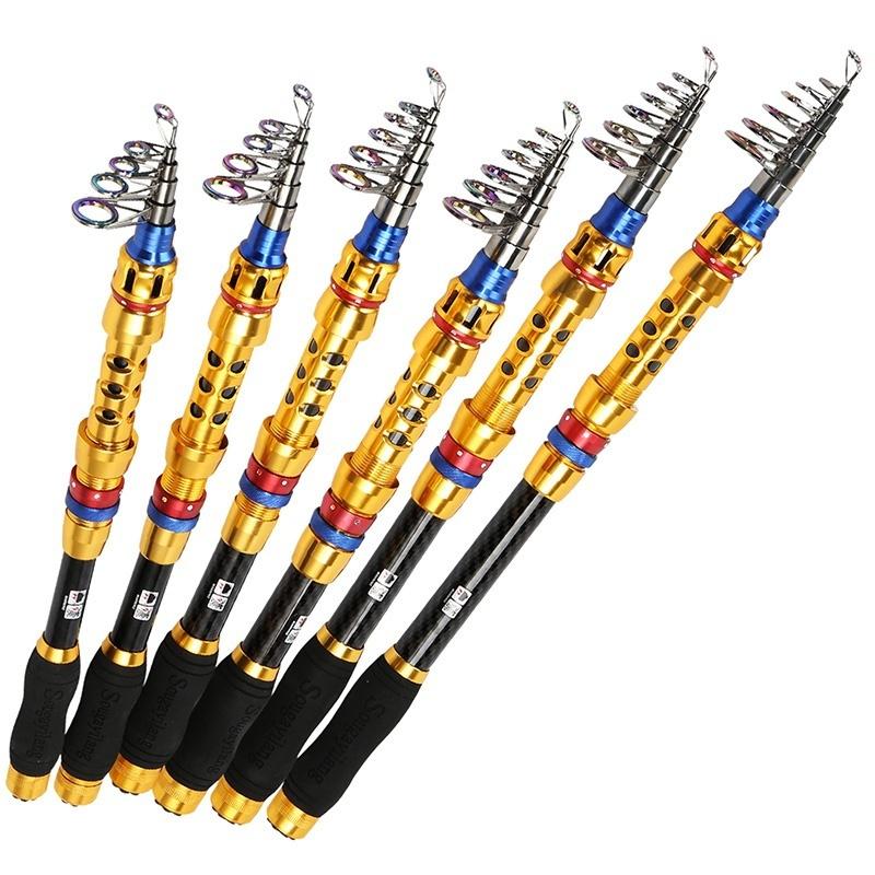 Cheap Spinning Fishing Rod Telescopic Portable Carbon Fiber Fishing ...