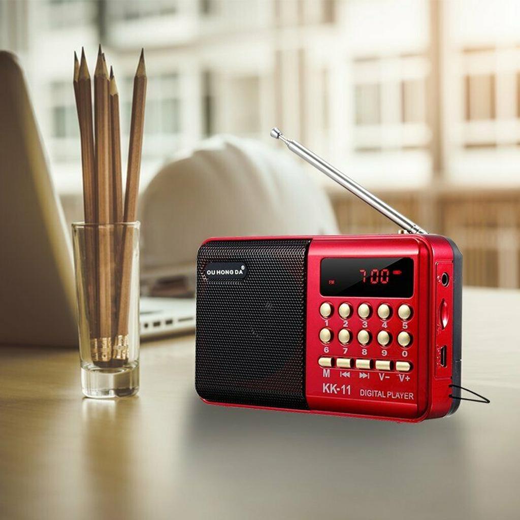 💰Kjøp Mini Portable Pocket Radio FM Receiver MP3 Music Player Speaker ...