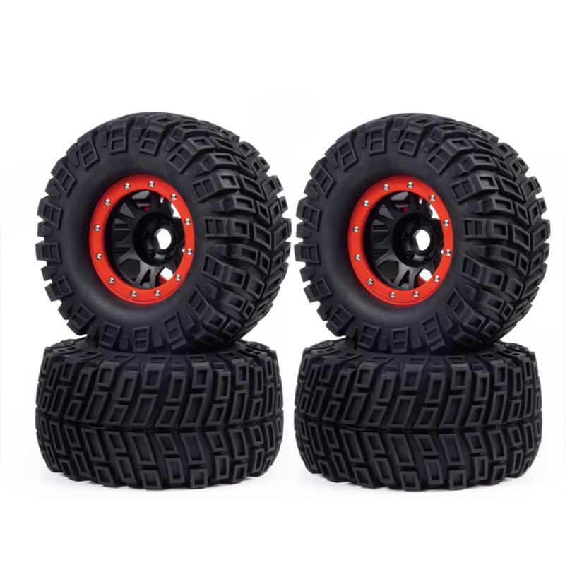 Buy 4 Pcs New Enron 165mm Plastic Beadlock Wheels Rubber Tires ...