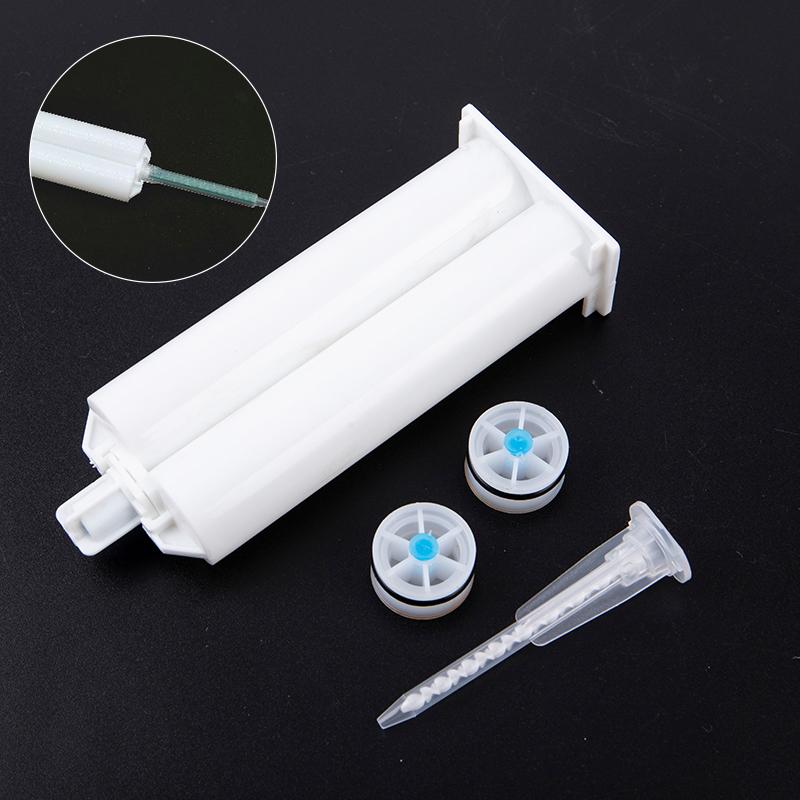 Buy 50Ml Ab Epoxy Gun Cartridge Syringe 1:1 3.0-17S Mixing Nozzles For ...
