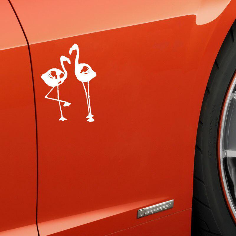 Buy 10CM*14CM Cartoon Animal Flamingo Fun Vinyl Car Sticker Decal ...