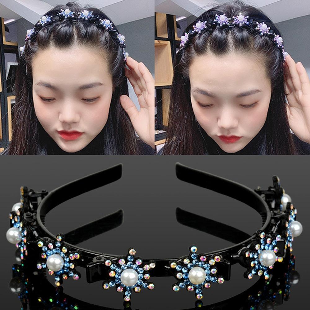 Buy Plastic Non-slip Girls With Hairpins Braiding Device Rhinestone ...