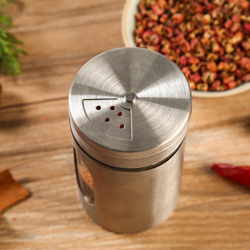 Buy 304 Stainless Steel Spice Salt Pepper Jar Flavoring Container V3A7 ...