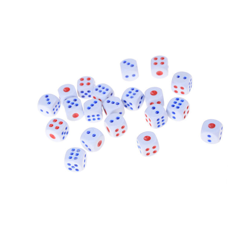 Buy 20pcs 12mm Opaque Six Sided Spot Dice Games D6 Rpg Playing Toys ...
