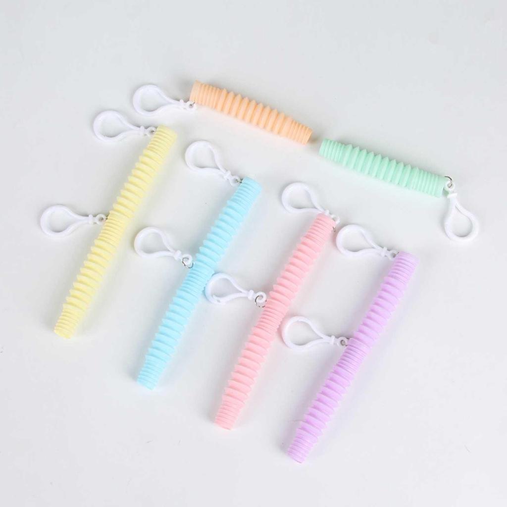 Mini Tube Keychain Educational Toys DIY Tube Telescopic Bellows Sensory ...