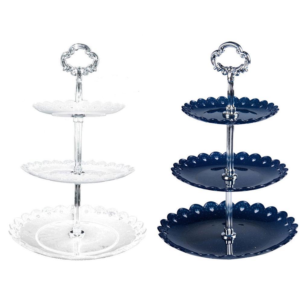 Buy 3-Tier Fruit Tray Snack Candy Cake Dessert Rack Plate Wedding ...