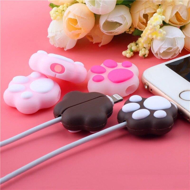 Cat Paws Protector Cable Charger Cute Anime USB Cable Protector Cartoon ...