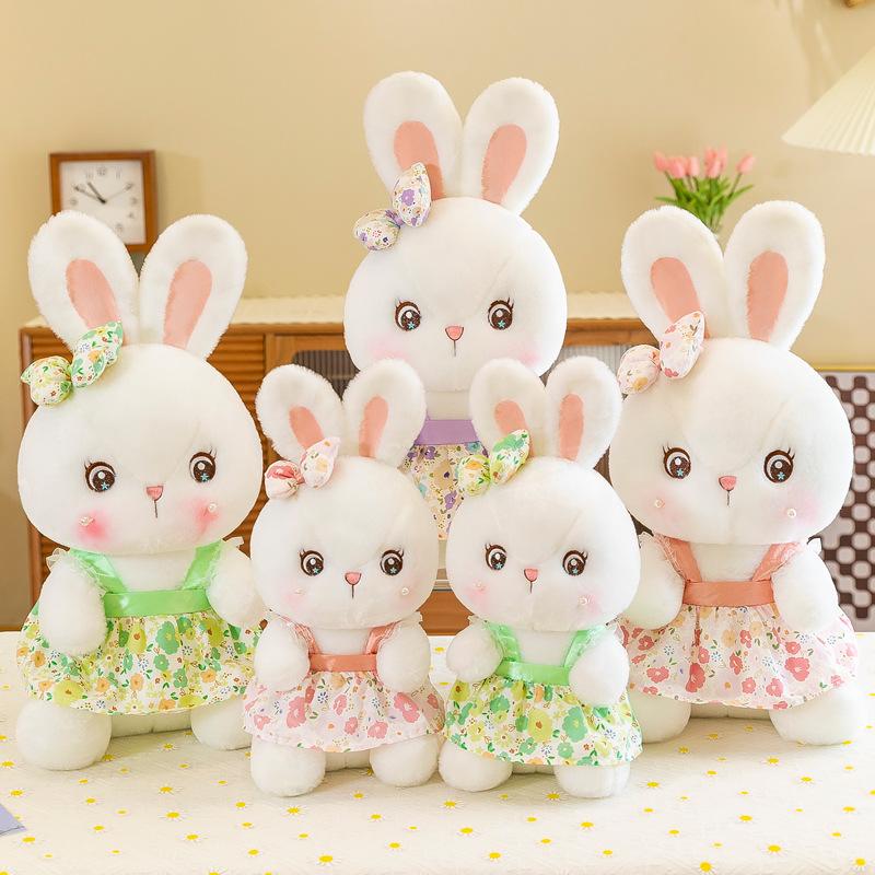 Buy Flower Skirt Fresh Rabbit Doll Plush Toy Rag Doll Rabbit Doll Girl ...