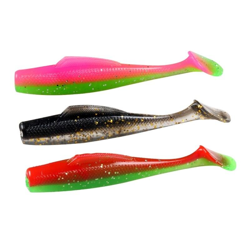 6pcs Artificial Night Fishing Lures T-tail Soft Baits Fishing Lure ...