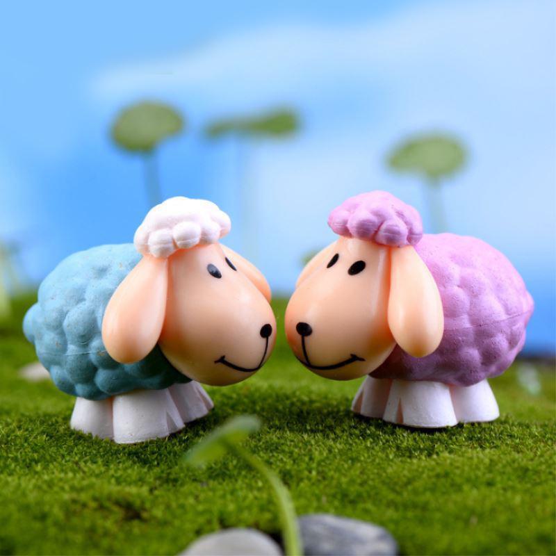 Buy 2pcs Mini Cute Long Ears Sheep 2.5*3CM Cute Miniatures Micro ...