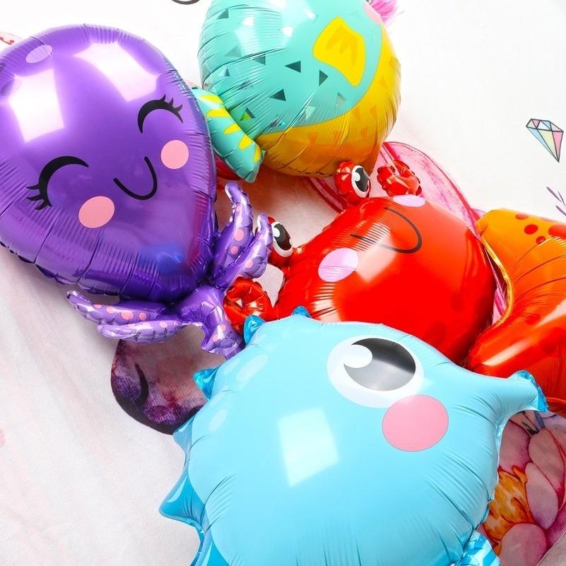 Buy Puffer Fish Shark Starfish Foil Helium Balloons Marine Life Globos ...