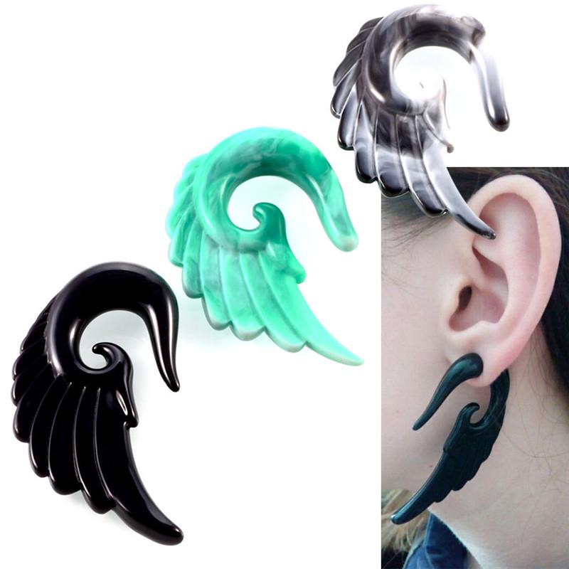 Buy Punk Wing Taper Ear Expander Screw Ear Gauges Flesh Tunnels Plugs ...