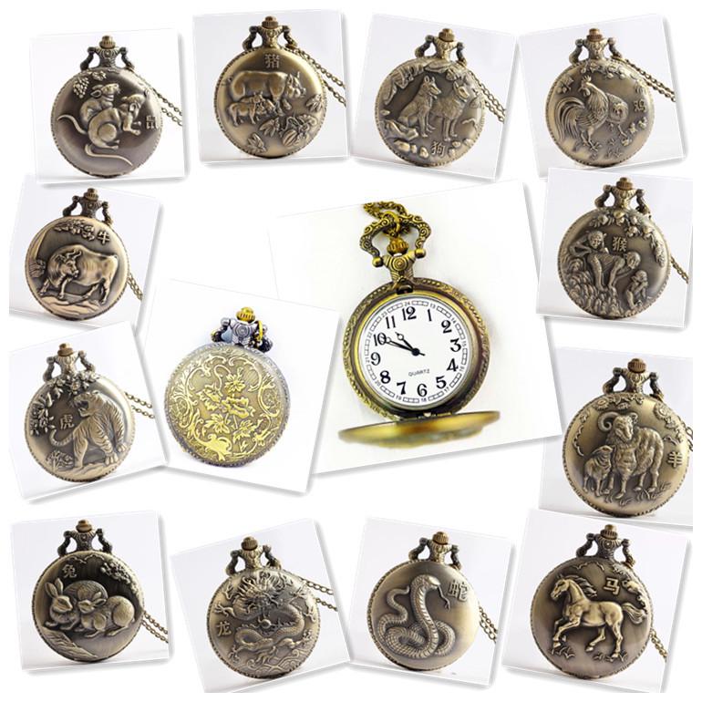 Buy Vintage Charm Unisex Fashion Quartz Pocket Watch Necklace Pendant ...