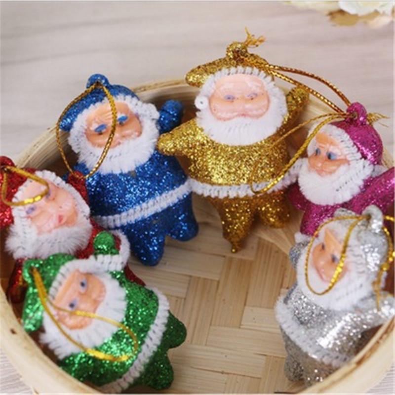 Buy 6pcs Decorations Tree 5cm Christmas Tree Hanging Ornament Santa ...