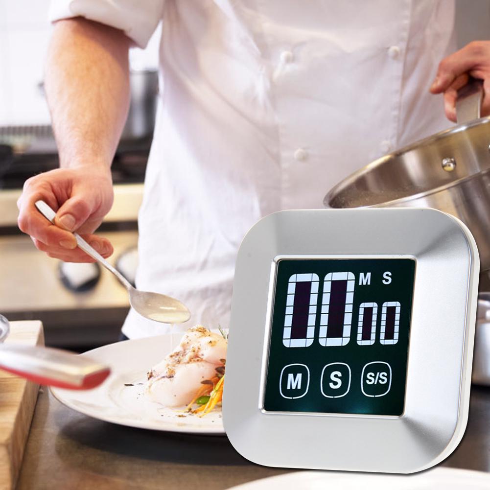 LCD Digital Touch Screen Kitchen Timer Backlight Cooking Countdown ...