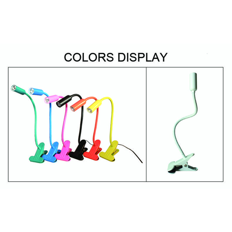 Mini Clip Table Lamp Eye-Care COB LED Lamp Flexible Student Study Light ...