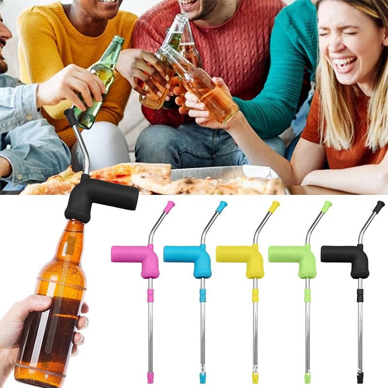 Buy 1PC Beer Snorkel Straw Beer Bong Funnel Slammer Double Snorkel ...