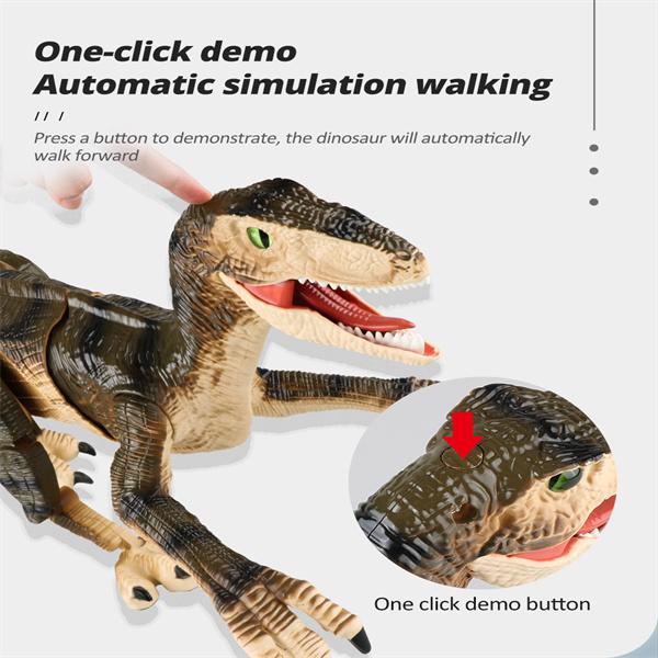 Buy 2.4G RC Dinosaur Raptor Jurassic Remote Control Velociraptor Toy Electric Walking Dino ...