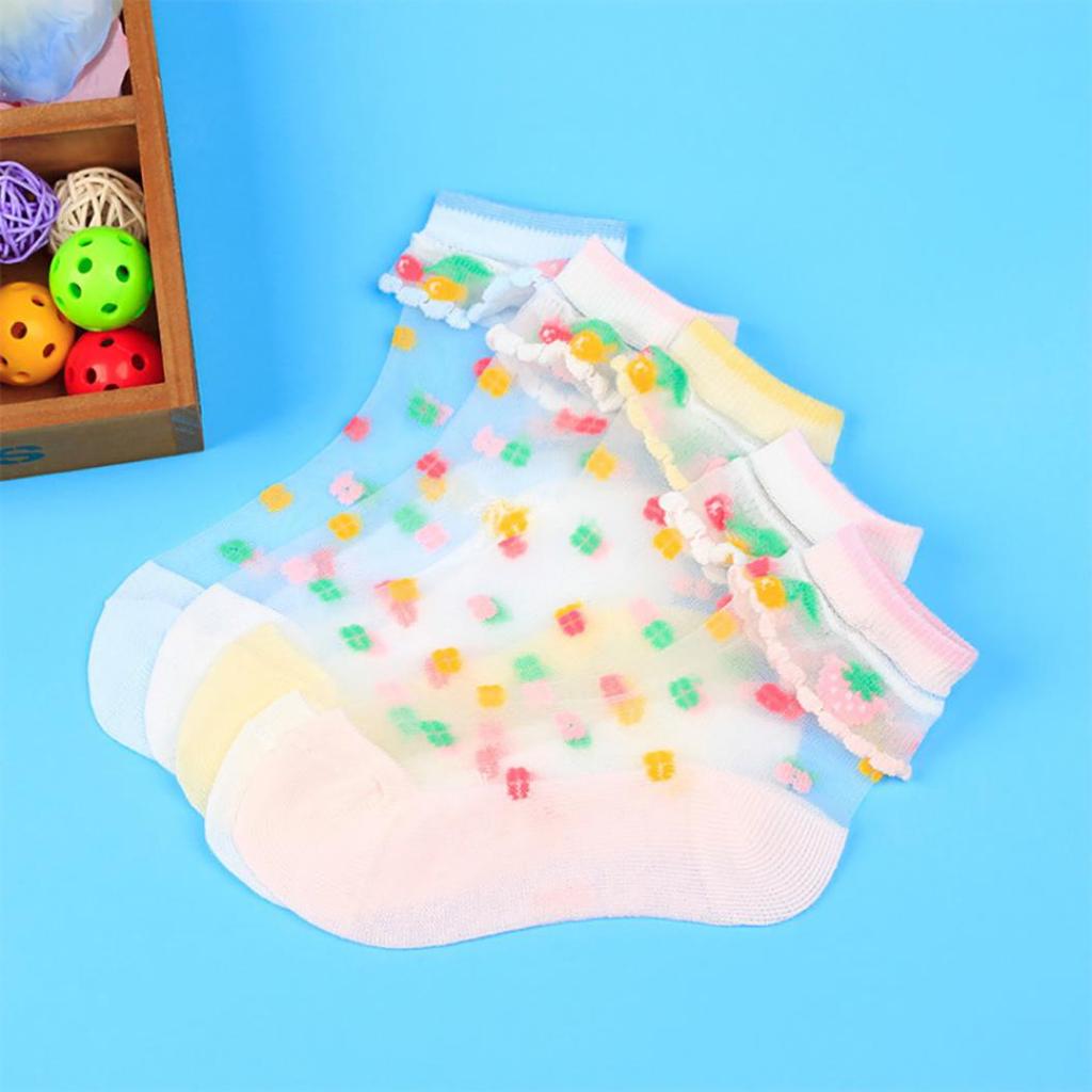 Buy 5 Pairs Children Kids Girls Thin Soft Breathable Silk Summer Sweat ...
