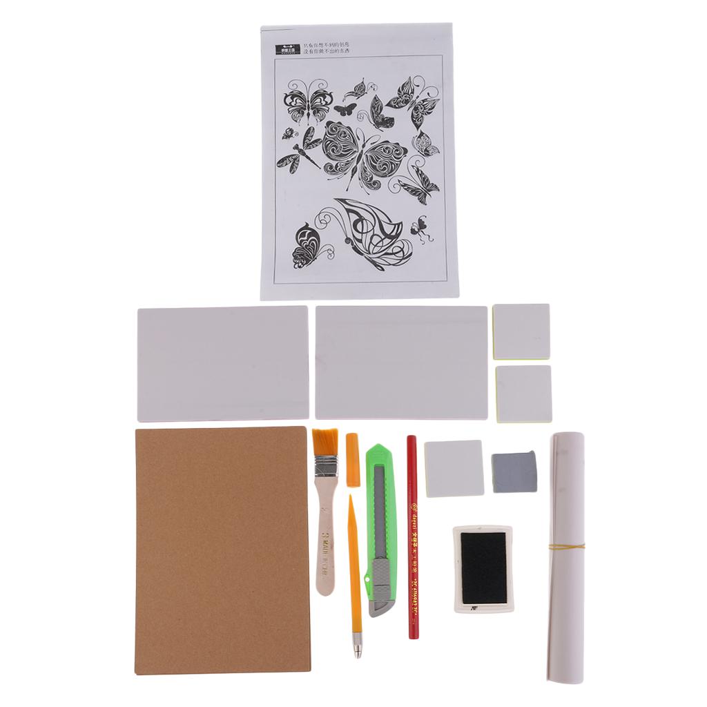 Rubber Stamp Hand Carve Tool Kit Kids Toys Craft DIY Project uygun ...
