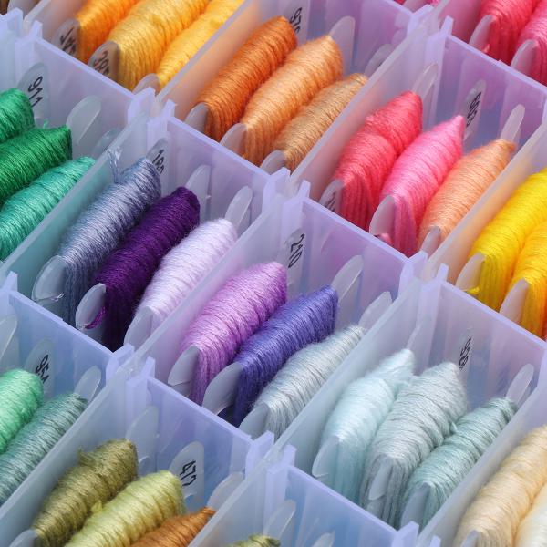 Buy 8M Cross Stitch Tool Kit Portable Cross Stitch Kits Embroidery ...