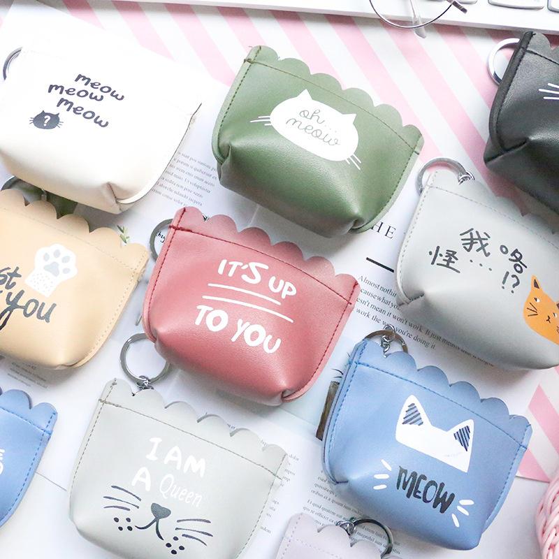 Lovable Wave Point Zero Wallet Mini Coin Bag Zero Coin Bag Card Key Bag ...