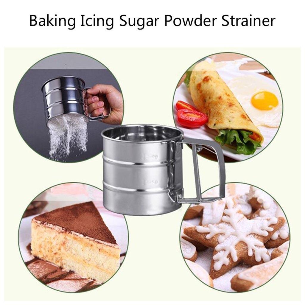 Buy New Stainless Steel Flour Sieve Filter Baking Icing Sugar Powder ...