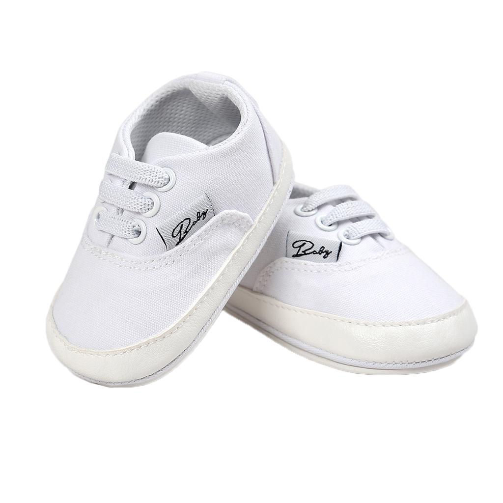 Buy Unisex Baby Kids Crib Shoes Casual Canvas Soft Sole Prewalker M ...