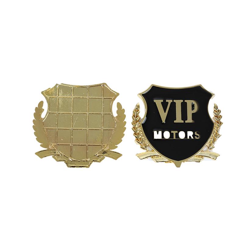 Buy 2pcs 3D Luxury Metal VIP Lebal Car Sticker Emblem Badge Decor ...