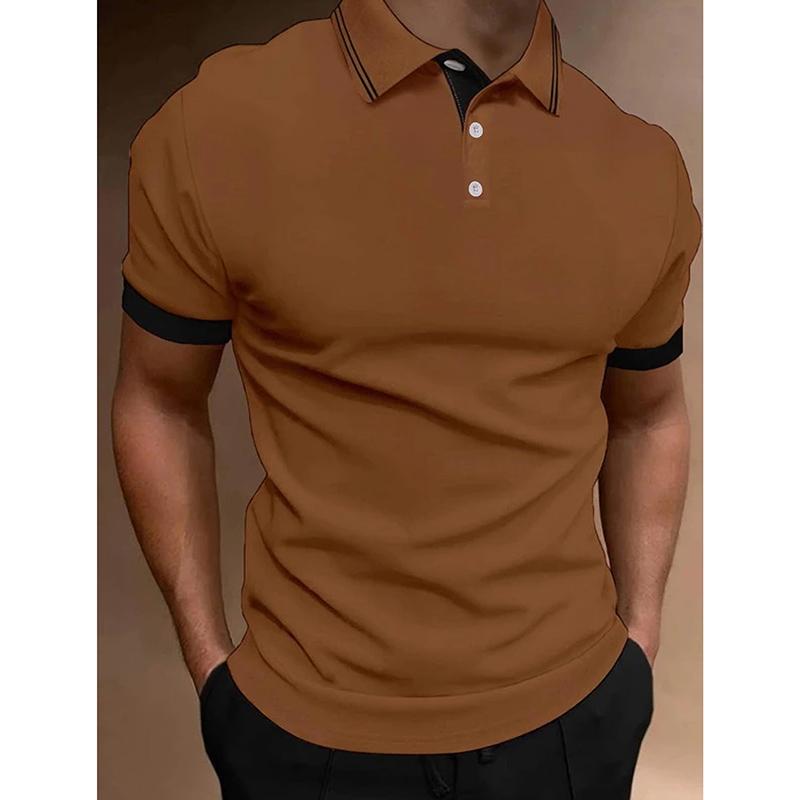 Cheap 2023 New Men Pure Color Short Sleeve Polo Shirt , Men Oversize ...