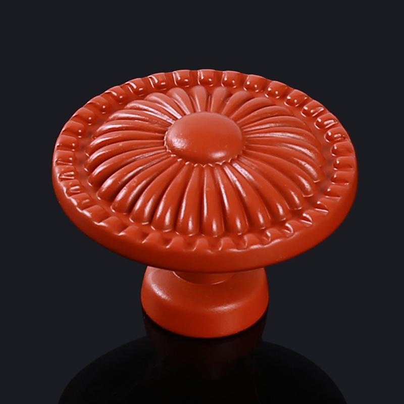 Buy Zinc Alloy Single Hole Round Handles Pull Knobs for Home Kitchen ...