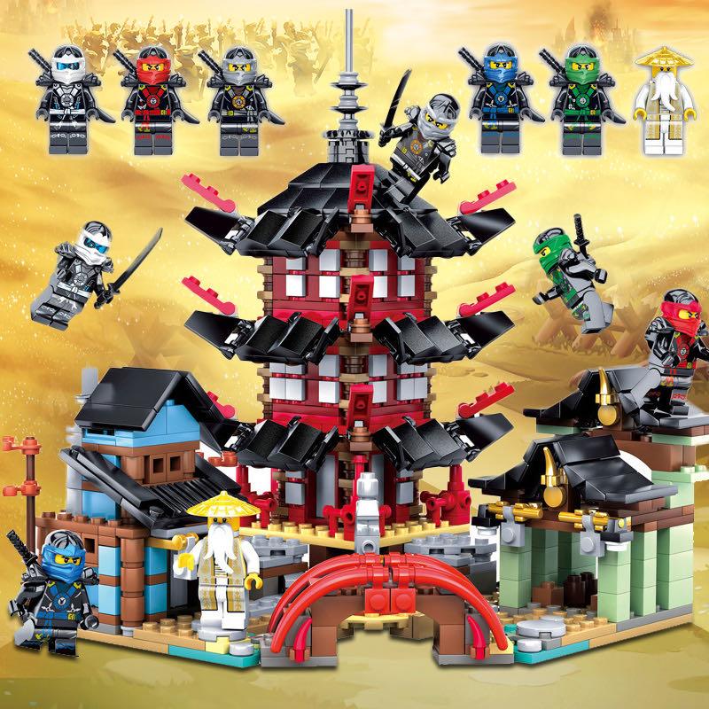Buy Ninja Temple Children Princess Building Blocks Handmade Craft ...